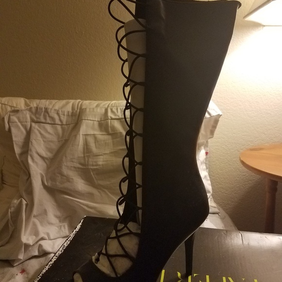 Paper Fox | Shoes | Paper Fox Knee High Heeled Boots | Poshmark